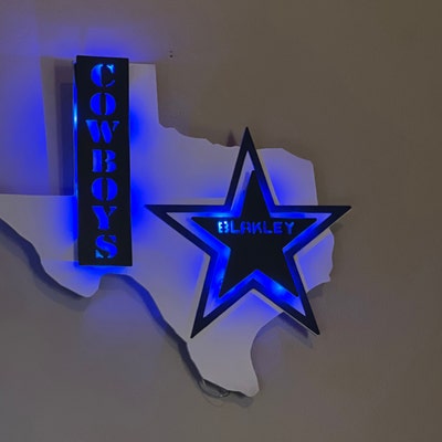Personalized Cowboy Sign Texas Lighted Sign Man Cave Wall - Etsy