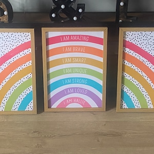 Personalised Rainbow Print Nursery Decorplayroom Print - Etsy UK
