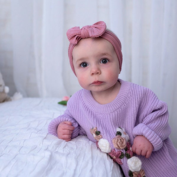 Flower Initial Sweater|personalized Hand Embroidered Initial Sweater ...