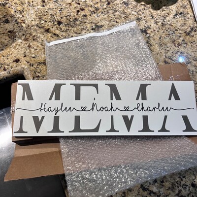 Mema Sign Mother's Day Gift for Mema Personalized Mothers Day Gift ...