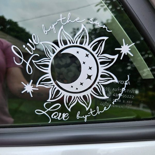Sun and Moon Vinyl Decal: Laptop, Car, Kayak Sticker - Etsy