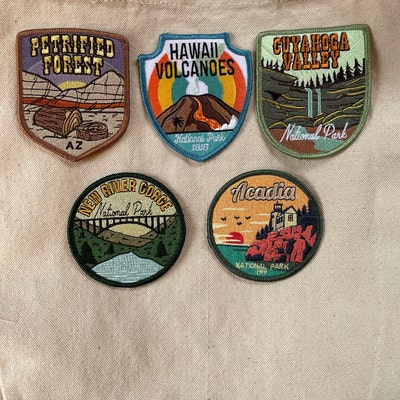 Embroidered Iron-on National Park Patches, GET 5, 10, 20, 30, 50 ...