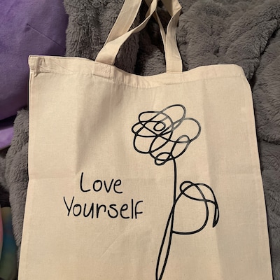 One Line Face Tote Bag, Shoulder Bag, One Line Drawing Tote Bag, Cotton ...