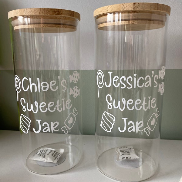 Personalised Sticker - Label - Decal for Sweet Jar - Add Your Own Name ...