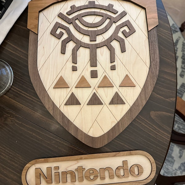 Zonai Shield: Legend of Zelda Tears of the Kingdom Wood Wall Art - Etsy
