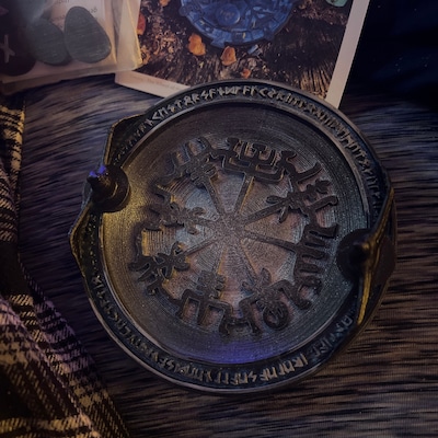 Odin Offering Bowl, Runes Bowl, Odin Allfather Altar Statue, Norse ...