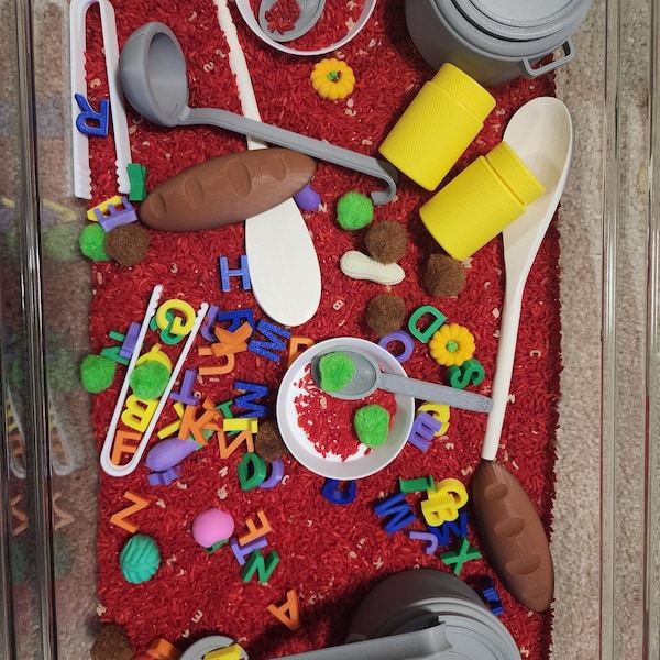 Montessori Shape Puzzle Sensory Bin - Interactive Play Kit for Kids - Etsy