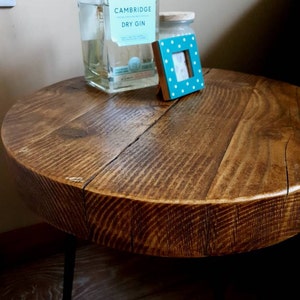 Handcrafted Rustic Wooden Round Side Table Furniture - Etsy UK