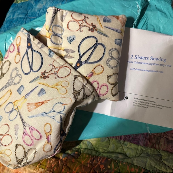 Weighted Thread Catcher With Pin Cushion: Sewing Scrap Bag - Etsy