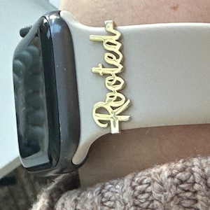 Personalized Apple Watch Name Charms, Trendy Watch Accessories, Rose ...