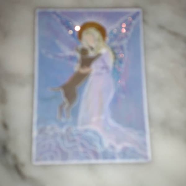 Angel Print, Miniature, Hand Embellished With Glitter, ACEO, Art Card ...