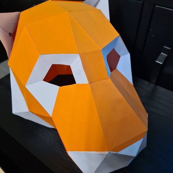 Tiger Mask | DIY Paper Mask, Printable Template, Papercraft, 3D Mask ...