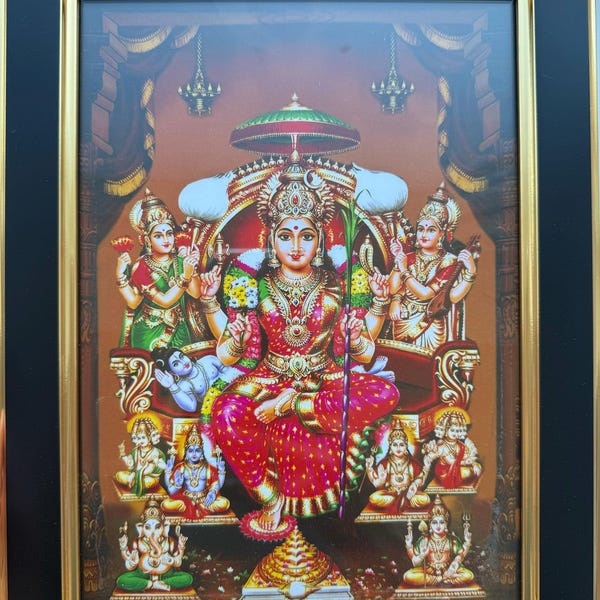 Mahadevi Tripura Sundari Photo Frame: Altar Wall Decor Delivered Duty ...