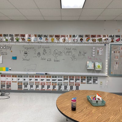 Alphabet Desk Strips With Number Line Editable Student Name - Etsy