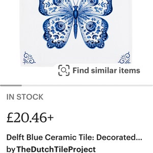 Delft Blue Ceramic Tile: Decorated Cross Modern Dutch - Etsy