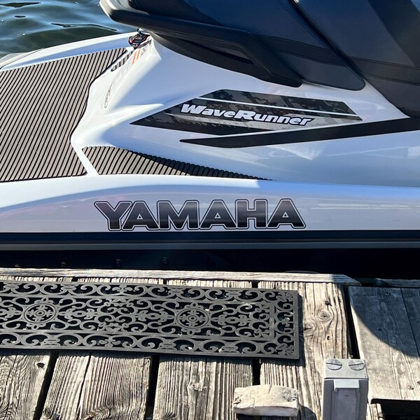 Boat Registration Number Decals. 3D Raised Black With a Chrome Outline ...