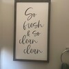 Bathroom Wall Decor, so Fresh and so Clean Clean Sign, Bathroom Signs ...
