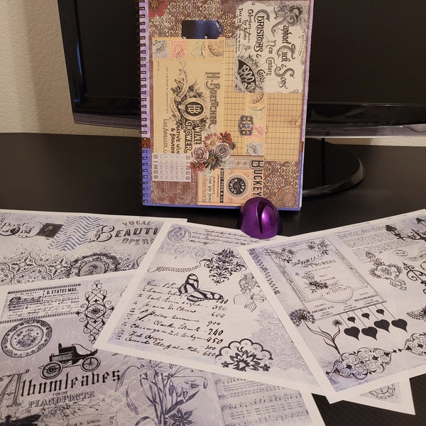 1600s Vintage French Ledger Pages, 5 Junk Journal Pages, Antique ...