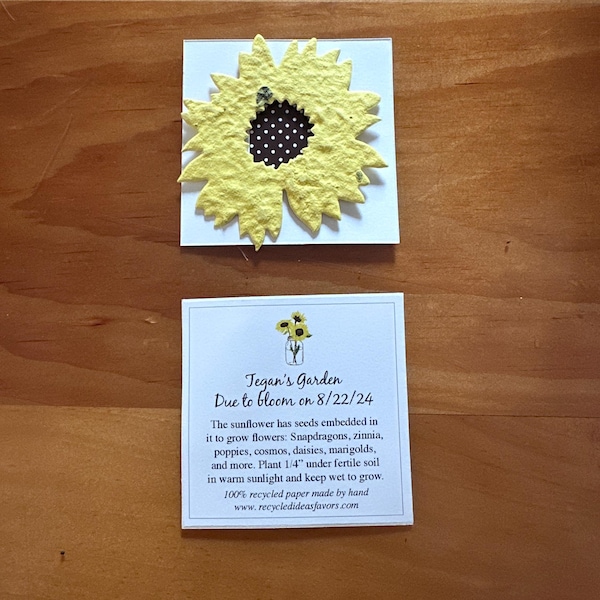 Instant Download - PDF Card Template for Seed Paper Hearts - Editable ...