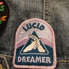 Lucid Dreamer Patch Metaphysical Fashion Accessory 3 Iron on Embroidered Patch Dreamy Blue Hazy ...
