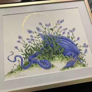 Fairy Art Watercolor Print Mushrooms in Autumn Fantasy - Etsy