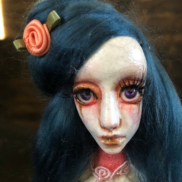 OOAK Handmade Mermaid Green and Gold Art Doll Sculpture by Majestic ...