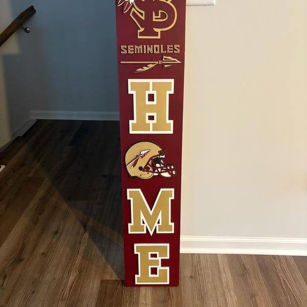 Custom Sports Team Porch Leaner | 4ft Hand Painted Home Sign | 3D ...