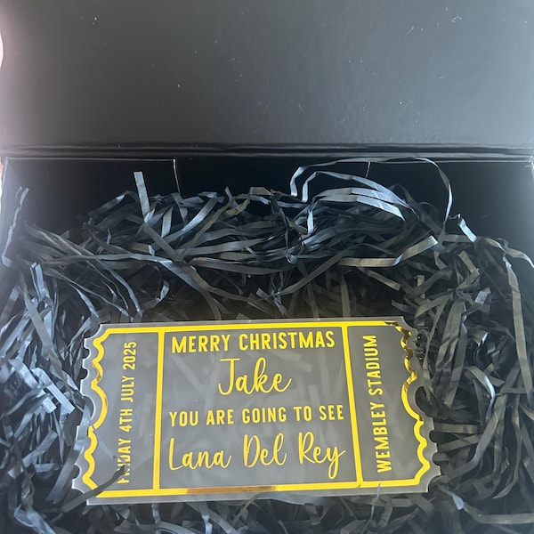 Personalised Frosted Acrylic Event Ticket, Keepsake Gift - Etsy