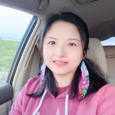 Mountain Landscape Beaded Earrings Fireweed Flowers Beadwork Earrings ...