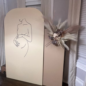 Pregnant Woman Silhouette Wall Decal Baby Shower Wall Decal Gender ...