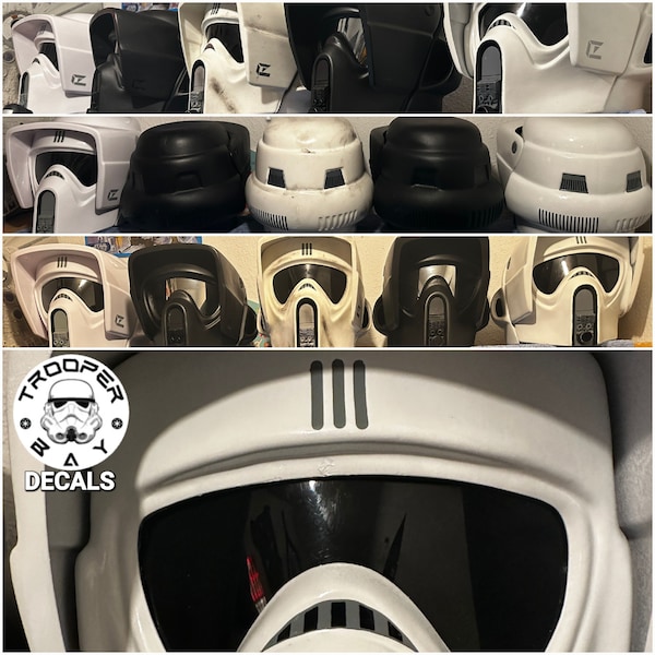 Biker Scout Helmet Decals Star Trooper Wars Return of the Jedi ...