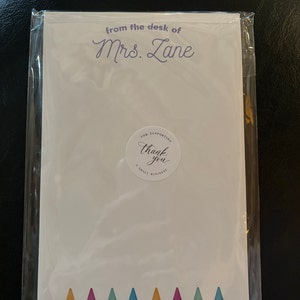 Personalized Script Stationery Cards Set, Elegant Flat Notecards ...