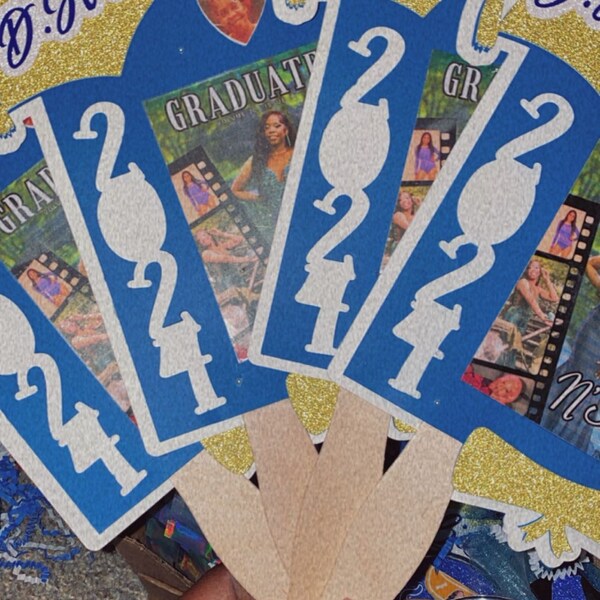 Graduation Fan SVG, Graduation Centerpiece SVG, DIY Graduation Photo ...