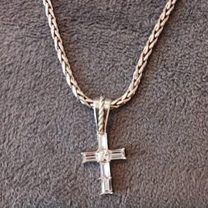 Methodist Cross Pendant in 2 Sizes, 14k Yellow Gold or Sterling Silver ...