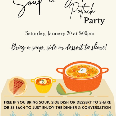 Soup Potluck Invite Template Editable Potluck Invitation Potluck Invite ...