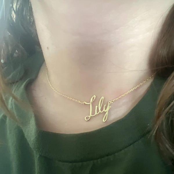 Gold Pray Necklace | 14K Solid Gold Circle Necklace, Gift for Her ...