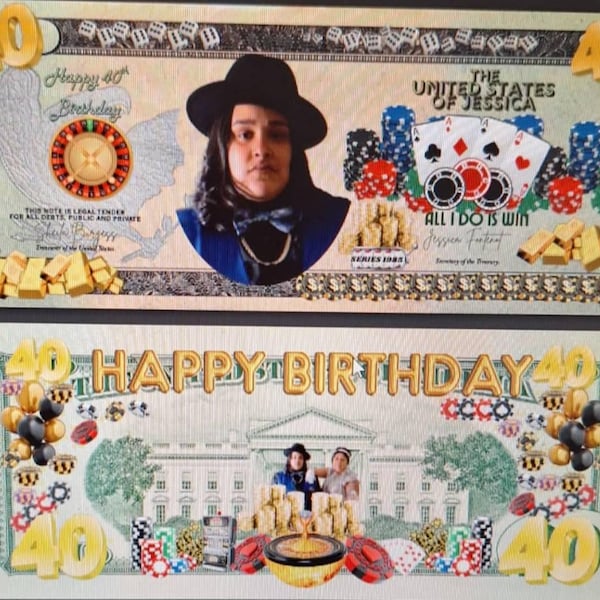 Personalized 20 Dollar Bill Template, Picture on Dollar, Editable ...