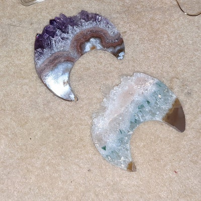 Amethyst Moon Crescent Moon Slices - Etsy