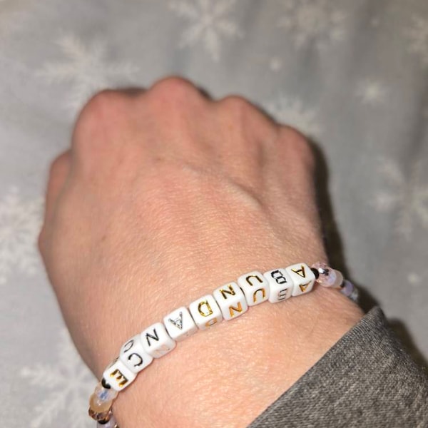 Inspirational Word Bracelet - Beaded Little Words Bracelet - Custom ...