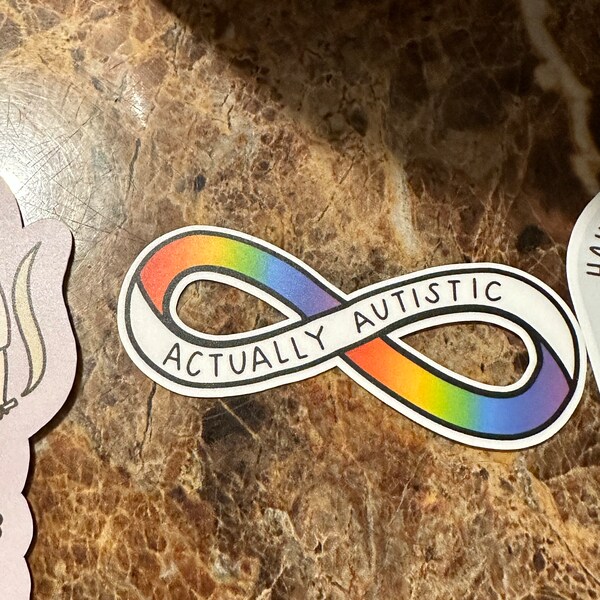 Actually Autistic Sticker, Neurodiversity Sticker, Autism Sticker ...