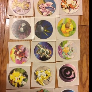 Upcycled Pokemon Stickers Set of 12 Pokemon Card Stickers | Etsy