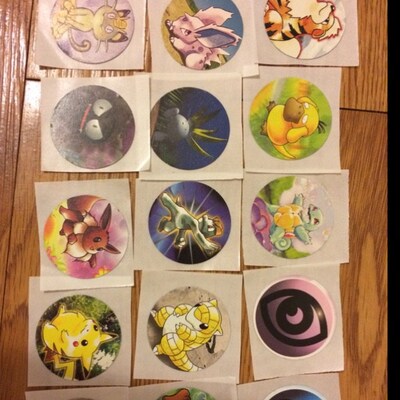 Upcycled Pokemon Stickers Set of 12 Pokemon Card Stickers Pokemon ...
