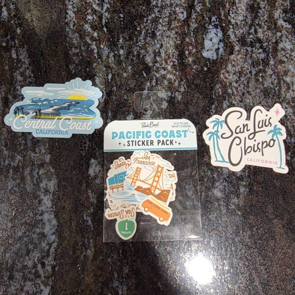 Pacific Coast Highway Sticker Pack, Mid-century PCH Matte Stickers - Etsy