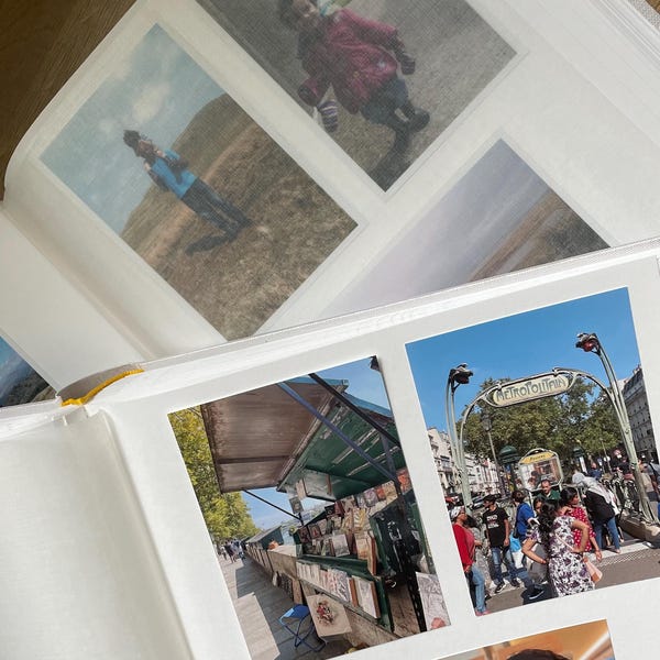 Large Traditional Book Bound Plain Photograph Album With Opaque ...