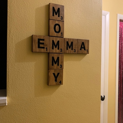 Small Scrabble Tiles Large Letter Tiles Carved - Etsy