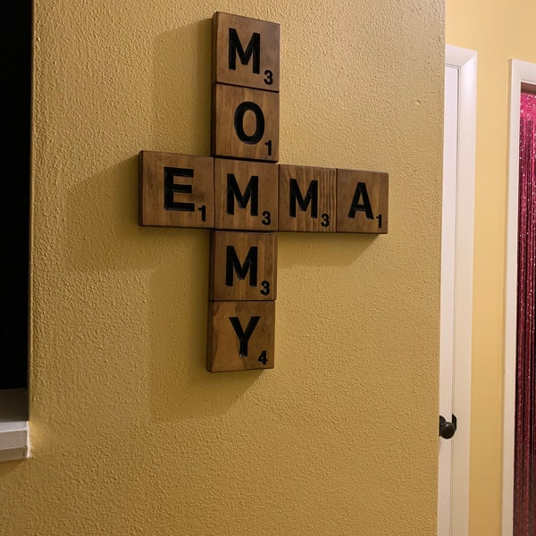 Small Scrabble Tiles Large Letter Tiles Carved - Etsy