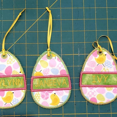 Egg Divided Tag in the Hoop Applique Machine Embroidery Design, in the ...