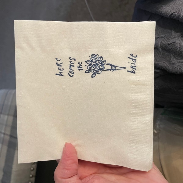 Kiss the Miss Goodbye Bridal Shower Napkins Engagement Party Ideas ...