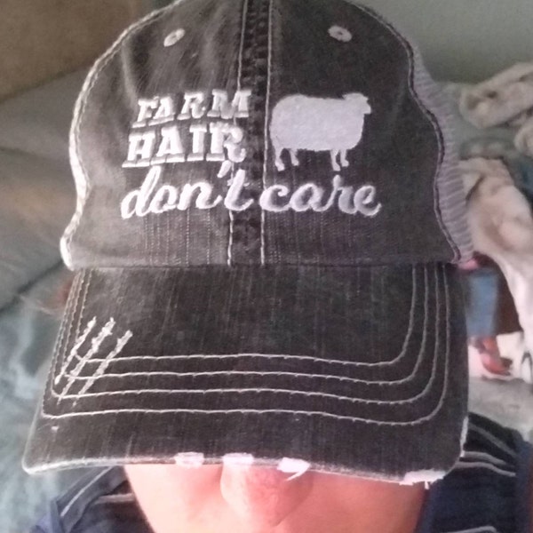 Support Your Local Farmers. Farm Hair Don't Care. Farm Hat. Hat for ...