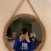 Round Wrapped Rope Mirror With Hanging Loop, Vintage Nautical Design ...